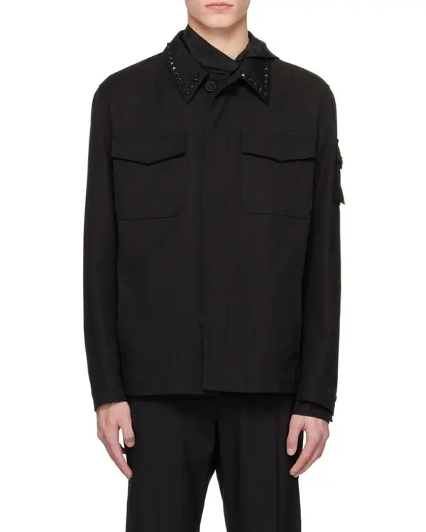 Valentino Garavani Stud Detailed Long-sleeved Shirt