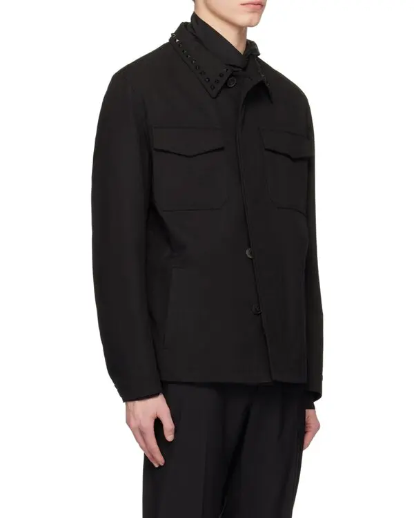 Valentino Garavani Stud Detailed Long-sleeved Shirt