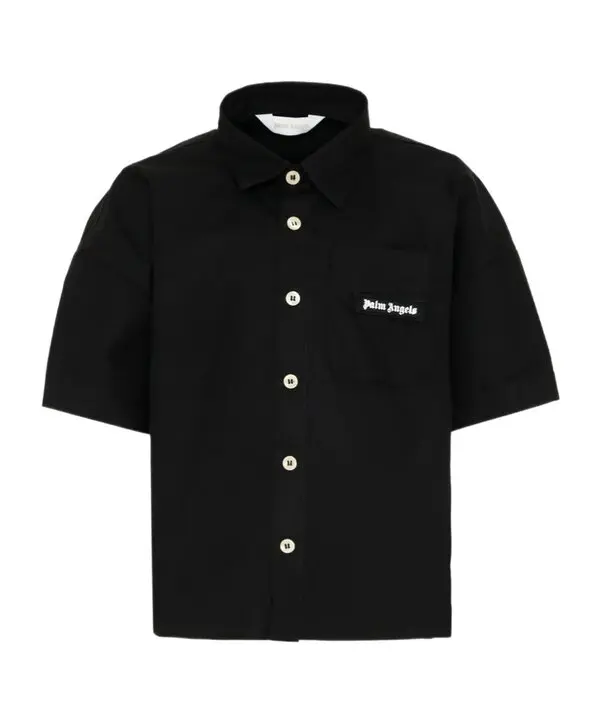Palm Angels Short Sleeve Shirt - Black