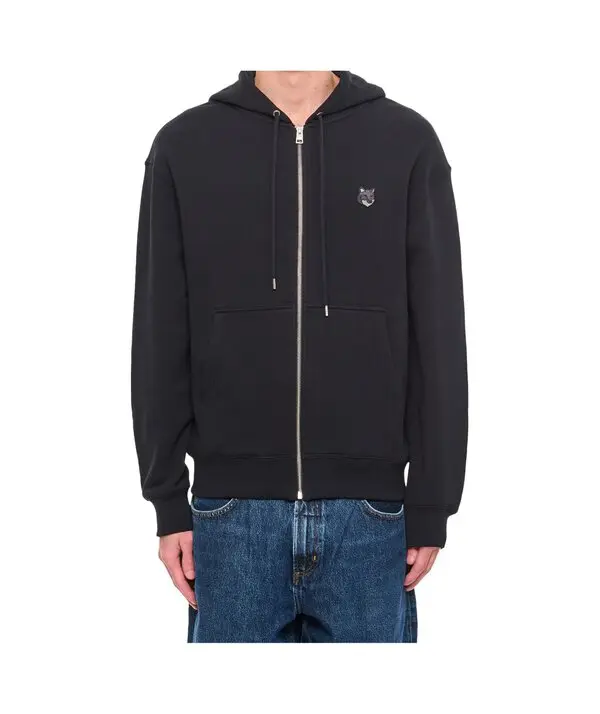 Maison Kitsuné Zip-up Drawstring Hoodie
