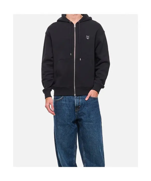 Maison Kitsuné Zip-up Drawstring Hoodie