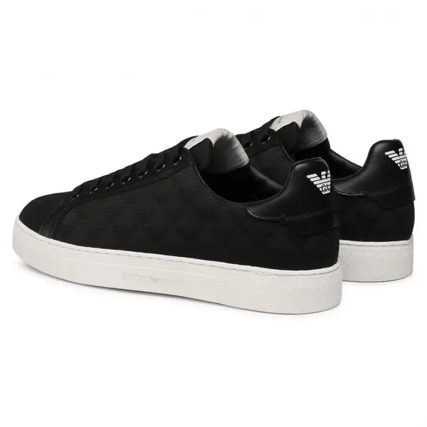 Emporio Armani Round Toe Lace-up Sneakers