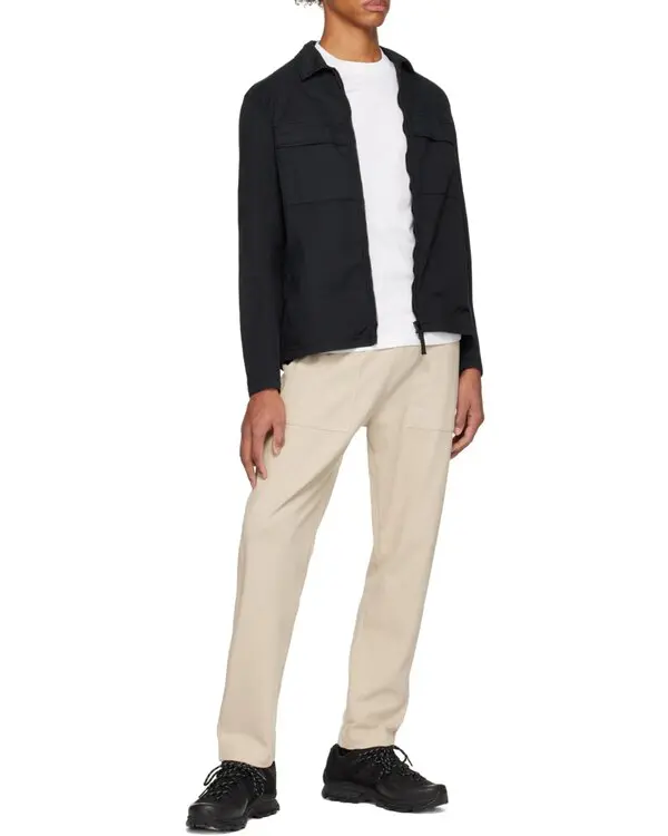 Stone Island Zip-fastening Long-sleeve Shirt With Double Chest Pockets