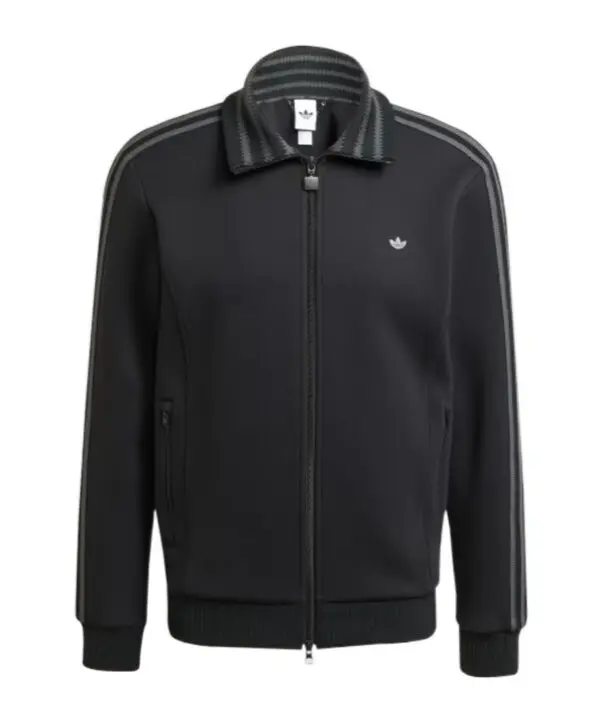 ADIDAS ORIGINALS Logo Detail Zip-up Sweatshirt - Black