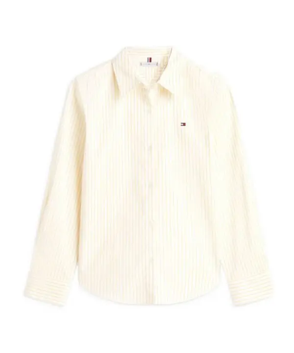 Tommy Hilfiger Long Sleeve Shirt With Embroidered Flag Detail