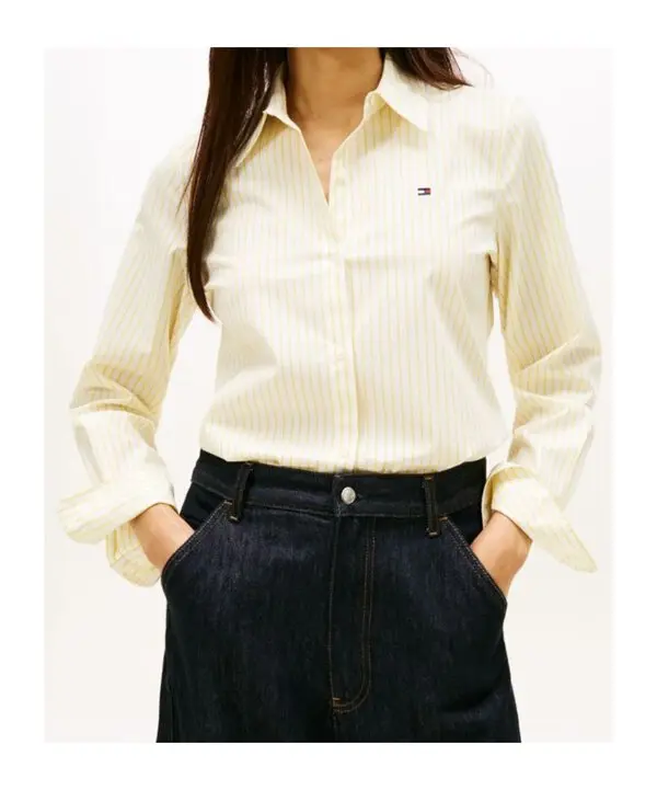 Tommy Hilfiger Long Sleeve Shirt With Embroidered Flag Detail