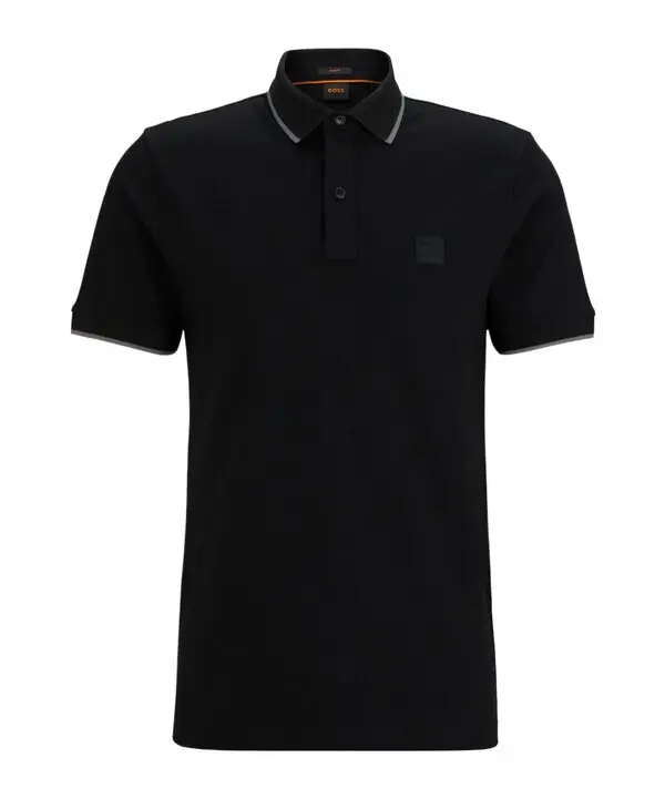 Hugo Boss Passertip Slim Fit Polo Shirt - Black