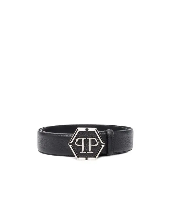 Philipp Plein Iconic Logo Buckle Belt