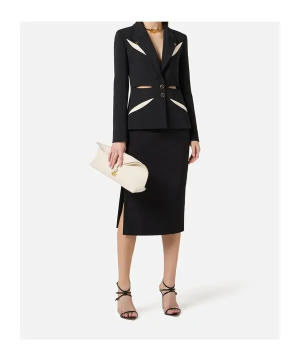 Elisabetta Franchi Blazer With Openwork Details
