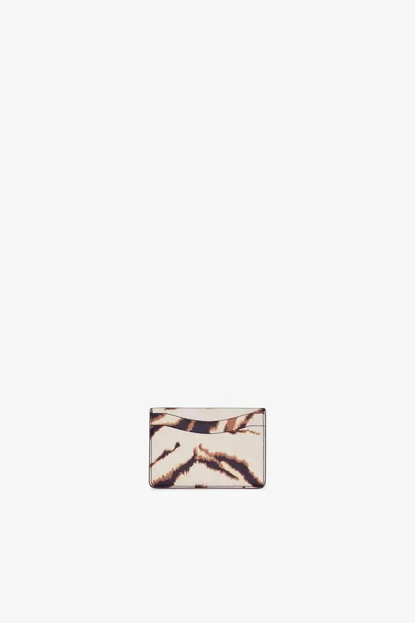 GANNI Bou Card Holder In Zebra