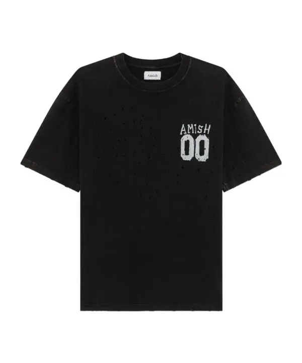 AMISH SUPPLIES Laser Print Distressed T-shirt
