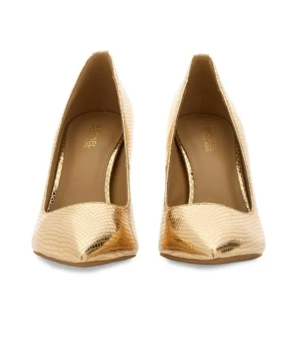 Michael Kors Alina Metallic Pointed-toe Pumps