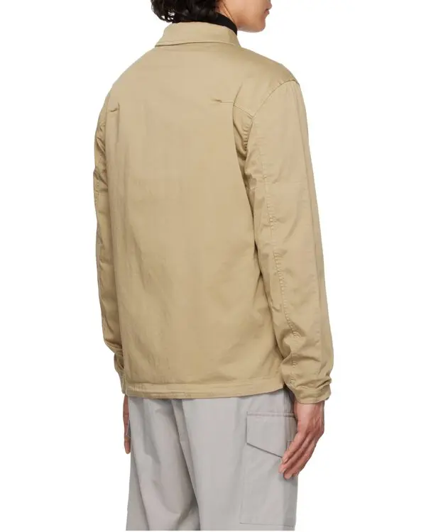 Stone Island Compass Patch Zipped Overshirt