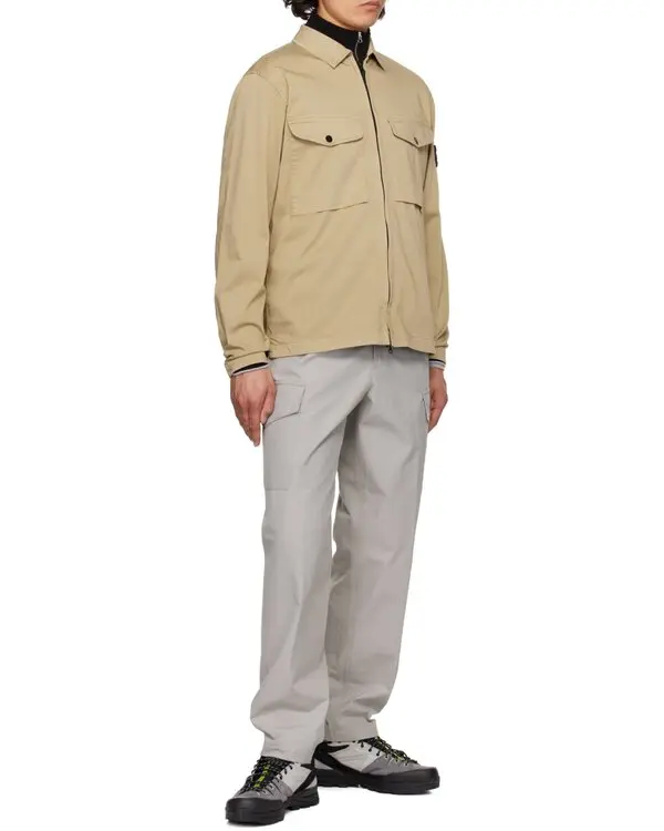 Stone Island Compass Patch Zipped Overshirt
