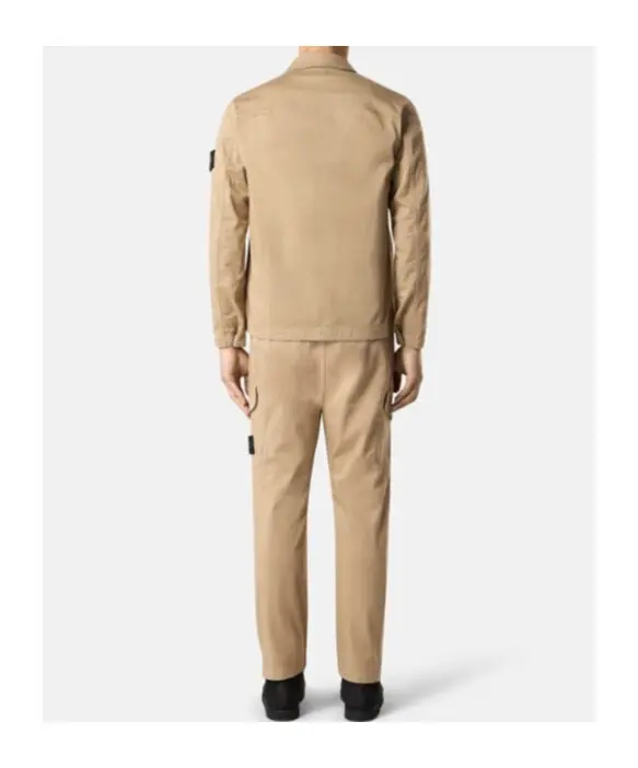 Stone Island Compass Patch Zipped Overshirt