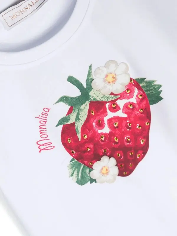 Monnalisa Fruit-printed Crewneck T-shirt