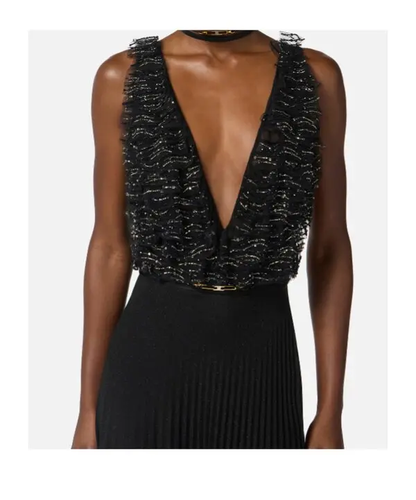 Elisabetta Franchi Tulle Red Carpet Dress