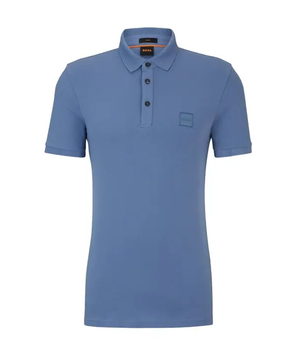 Hugo Boss Logo-appliqué Polo Shirt - Blue