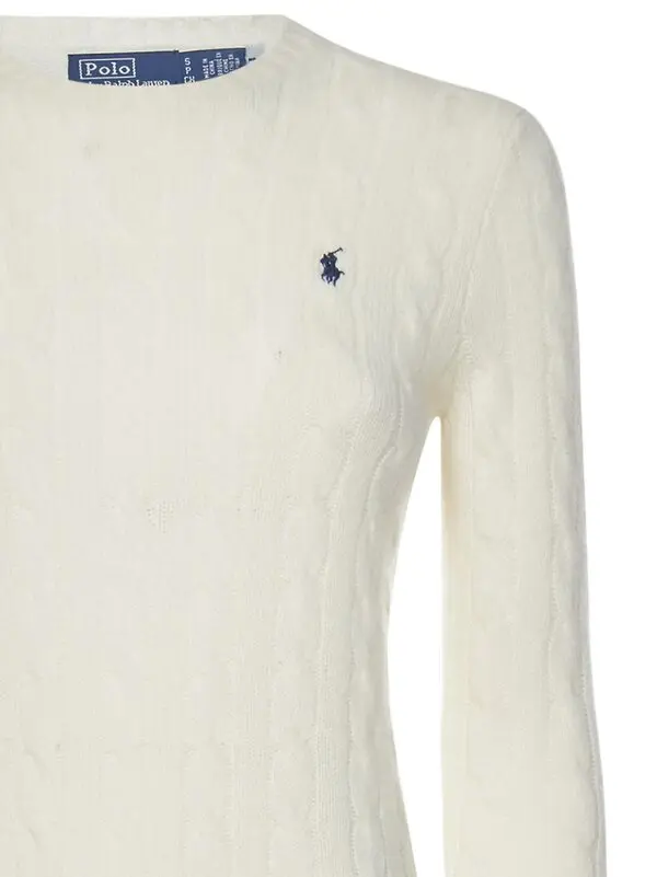 Polo Ralph Lauren Pony Embroidered Cable-knit Jumper - Nude