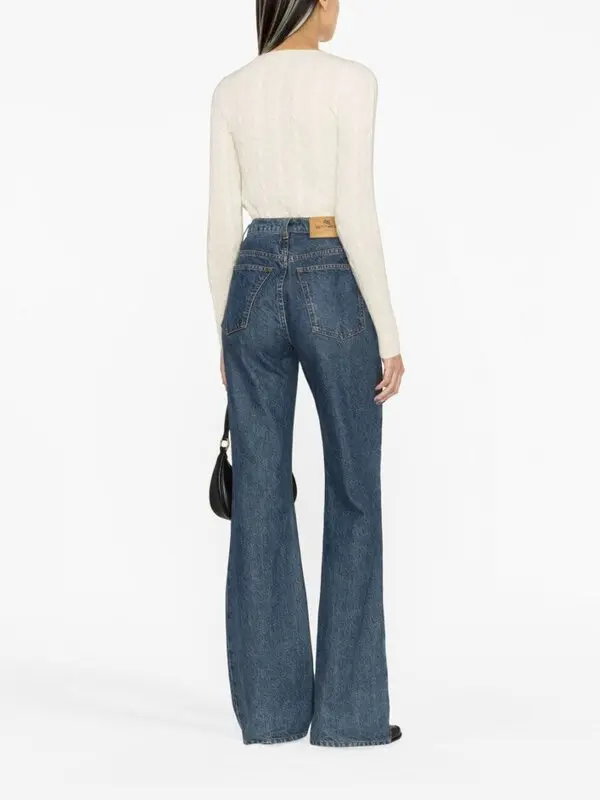 Polo Ralph Lauren Pony Embroidered Cable-knit Jumper - Nude