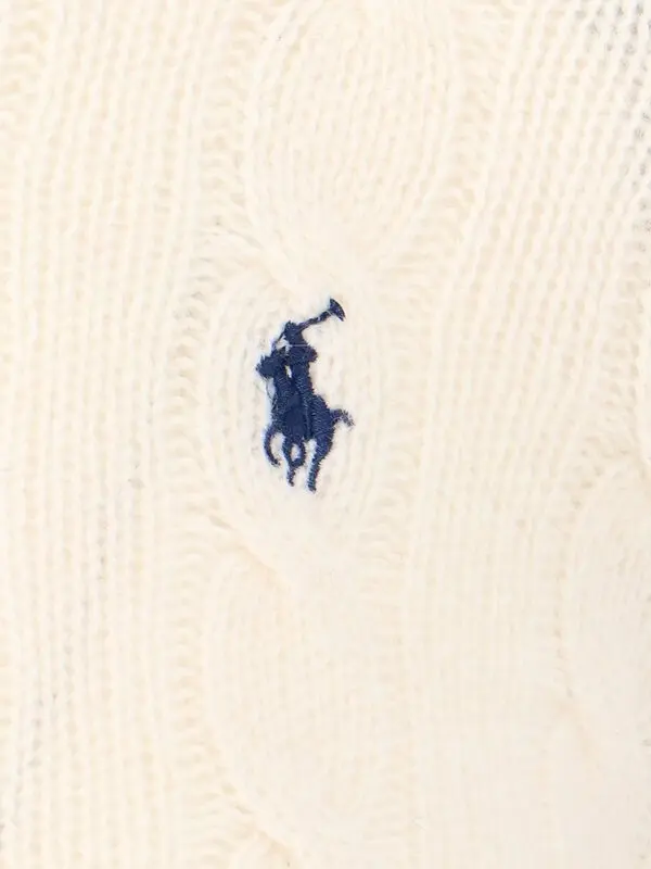 Polo Ralph Lauren Pony Embroidered Cable-knit Jumper - Nude