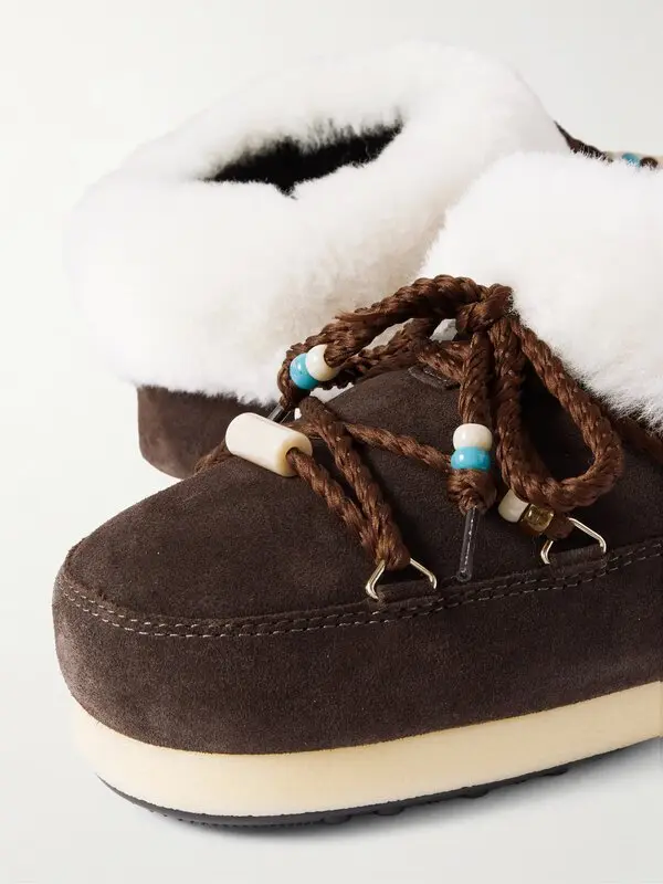 Moon Boot Beaded Lace Ankle Boots