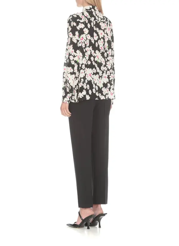 MSGM Allover Floral Printed Long-sleeved Shirt