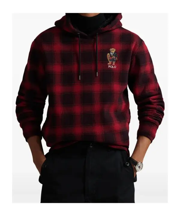 Ralph Lauren Polo Polo Bear Plaid Hoodie