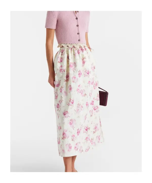 Magda Butrym Floral Silk Midi Dress