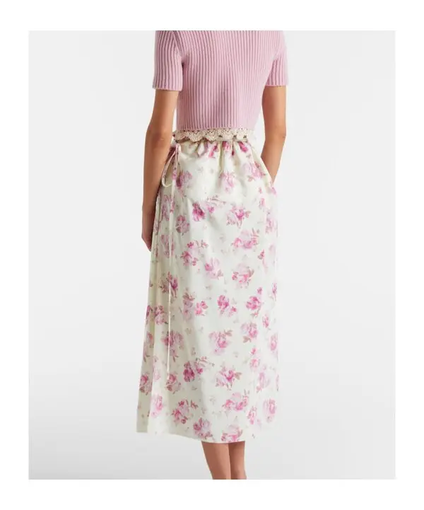 Magda Butrym Floral Silk Midi Dress
