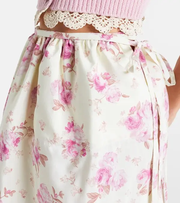 Magda Butrym Floral Silk Midi Dress