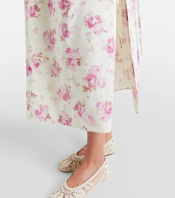 Magda Butrym Floral Silk Midi Dress