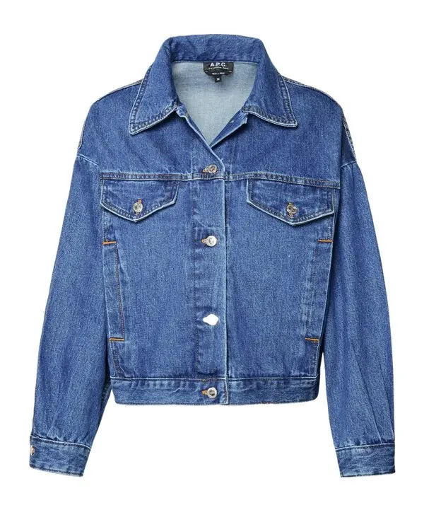A.p.c. Long Sleeved Buttoned Denim Jacket