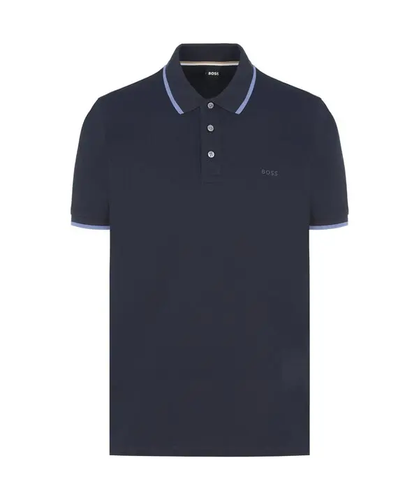Hugo Boss Parlay Cotton Polo Shirt - Blue