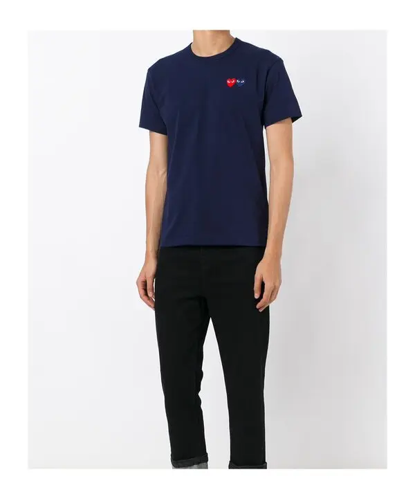 Play Comme Des Garcon Heart-patch Cotton T-shirt
