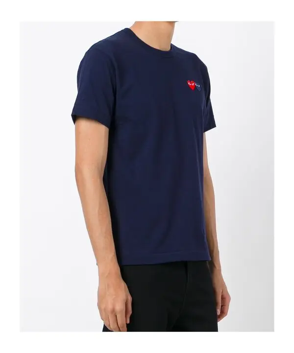 Play Comme Des Garcon Heart-patch Cotton T-shirt