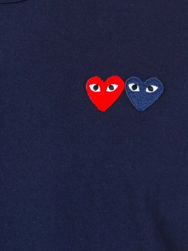 Play Comme Des Garcon Heart-patch Cotton T-shirt