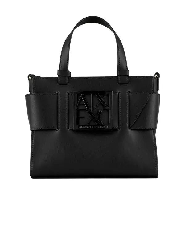 Armani Exchange Logo Structured Tote