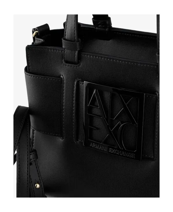 Armani Exchange Logo Structured Tote