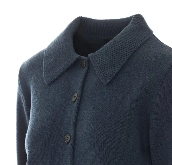 A.p.c. Long Sleeve Cardigan With Turn-down Collar