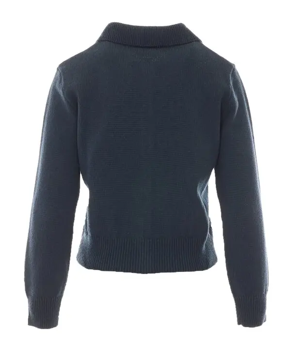 A.p.c. Long Sleeve Cardigan With Turn-down Collar - No