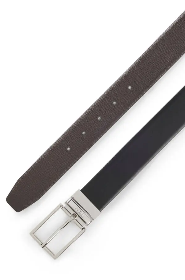 Hugo Boss Logo Engraved Reversible Belt