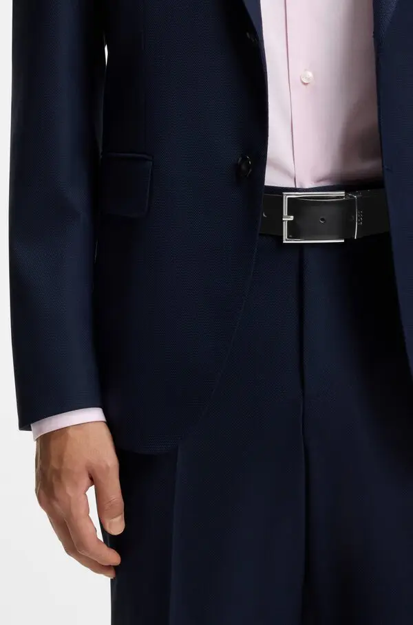 Hugo Boss Logo Engraved Reversible Belt