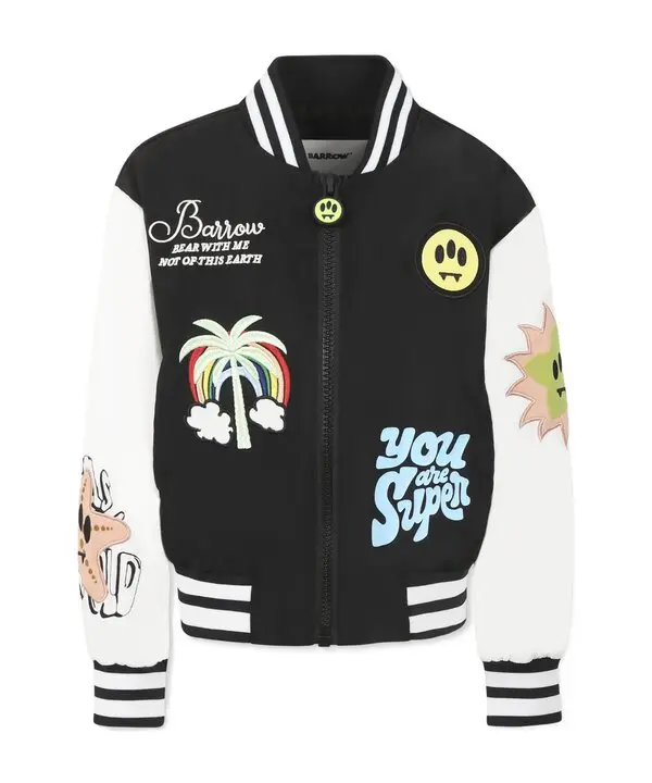 BARROW Zip-up Bomber Jacket - Black