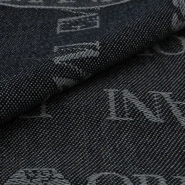 Emporio Armani Logo Patterned Fringed Scarf