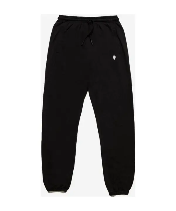 MARCELO BURLON COUNTY OF MILAN Cross Embroidered Track Pants - Black
