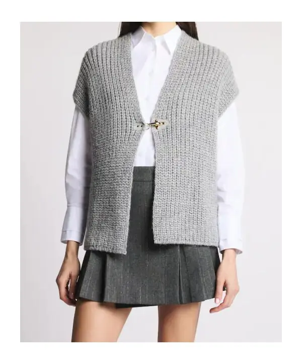 FAY Hook-closure Mohair Waistcoat
