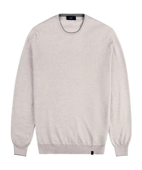 FAY Elbow-patch Round Neck Knitwear