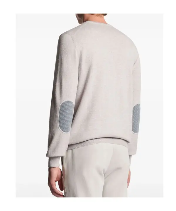 FAY Elbow-patch Round Neck Knitwear