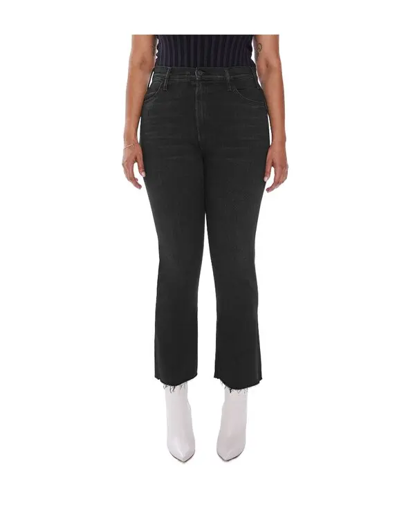 MOTHER The Hustler Ankle Fray Jeans - Black